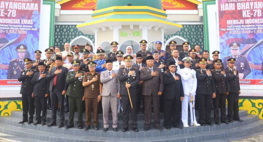 Kapolres Anambas Pimpin Upacara HUT Bhayangkara ke-78