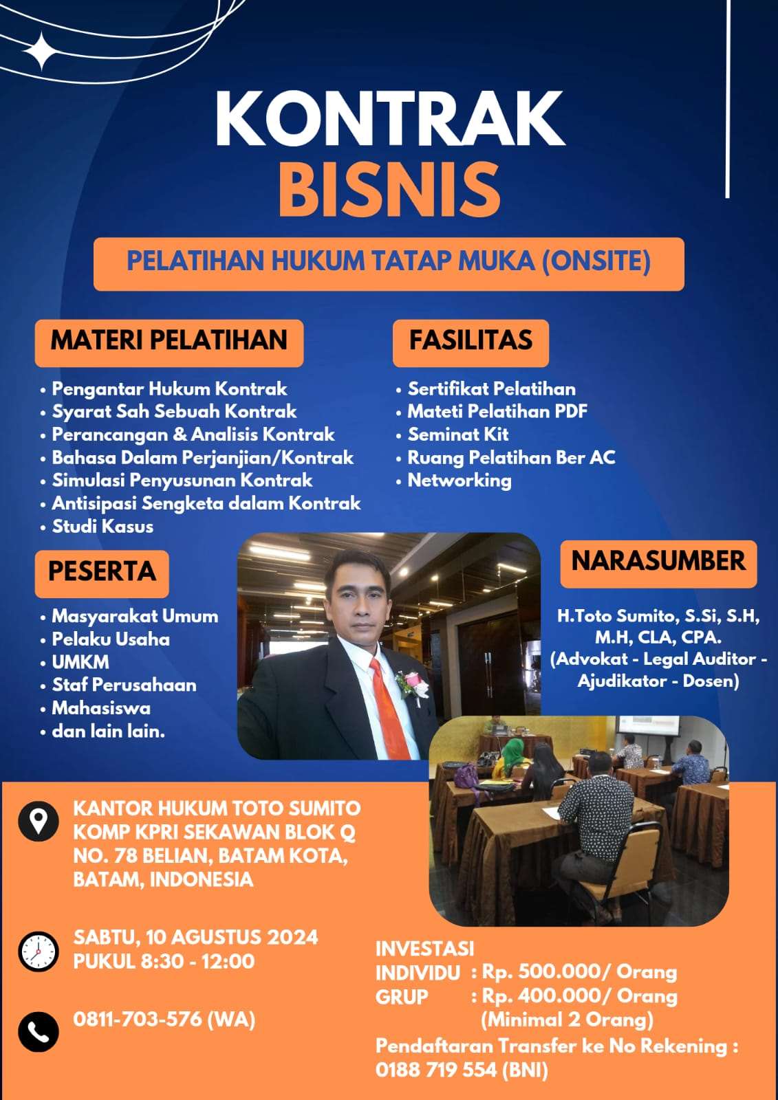 Ikuti Pelatihan Strategi Membuat dan Menyusun Kontrak Bisnis