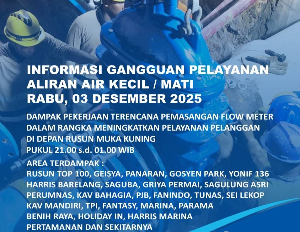 Gangguan Air Dampak Flow Meter di Rusun Muka Kuning